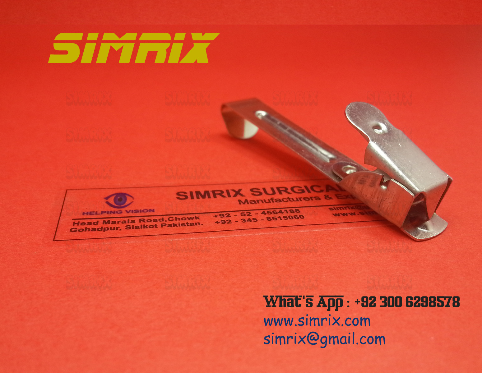 Surgical Instruments ( SIMRIX ): X-Rays film holding clips steel made ...