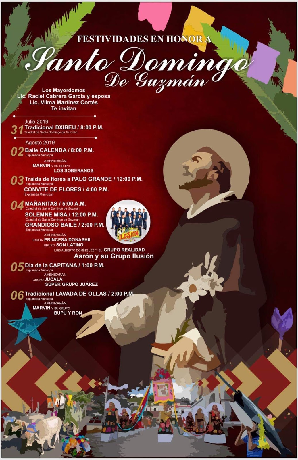 Programa 2019 de la Fiesta Patronal de Santo Domingo Tehuantepec, Oax ...