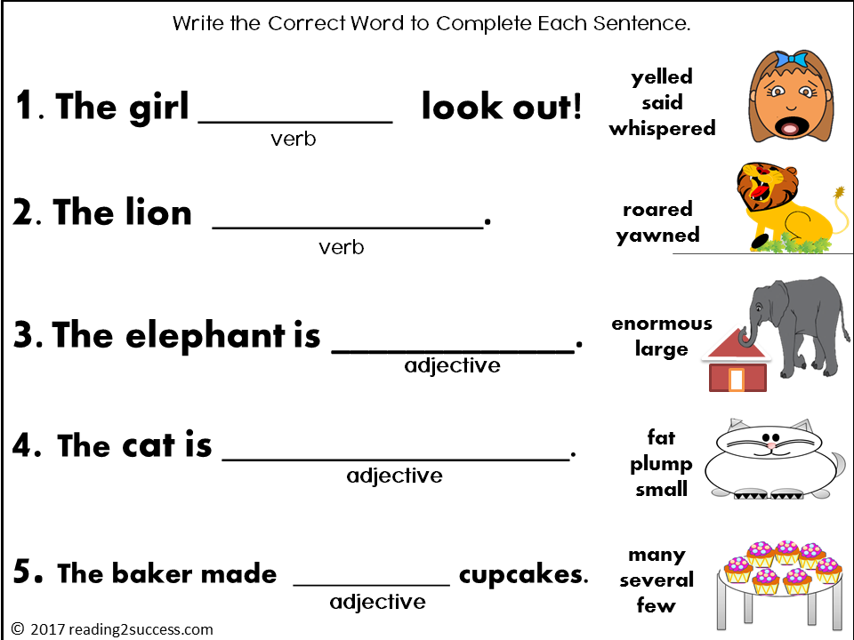 Reading2success: Choice of Words Make a Visual for the Reader