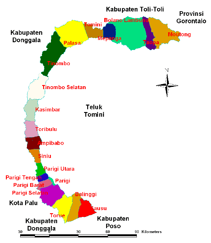 Nama Kecamatan Kabupaten Parigi Moutong (Sulteng) | Damai-IBC