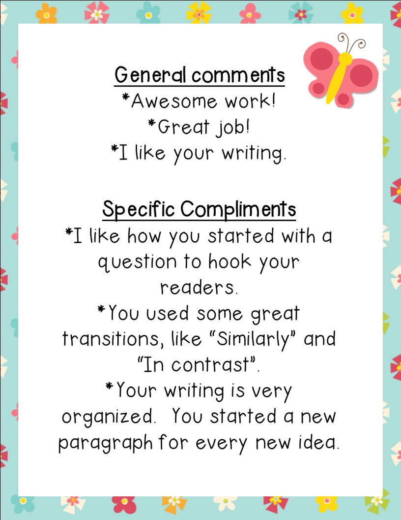 Student motivation, Motivation, Compliments