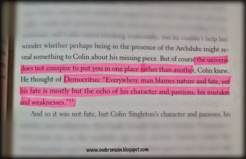 An Abundance Of Katherines Quotes And Page Numbers