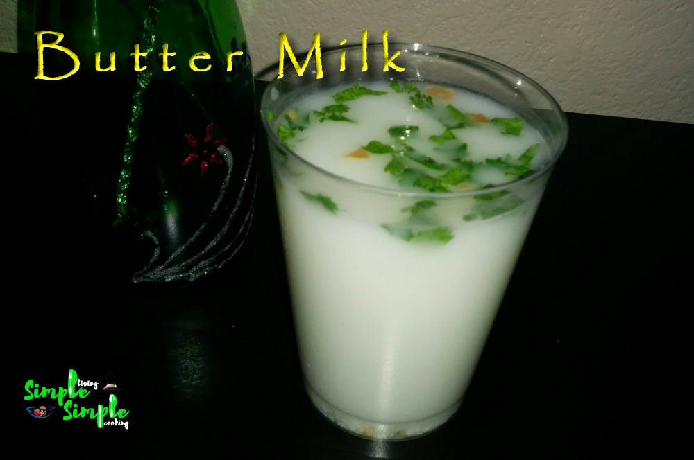 Simple Living Simple Cooking: Butter milk