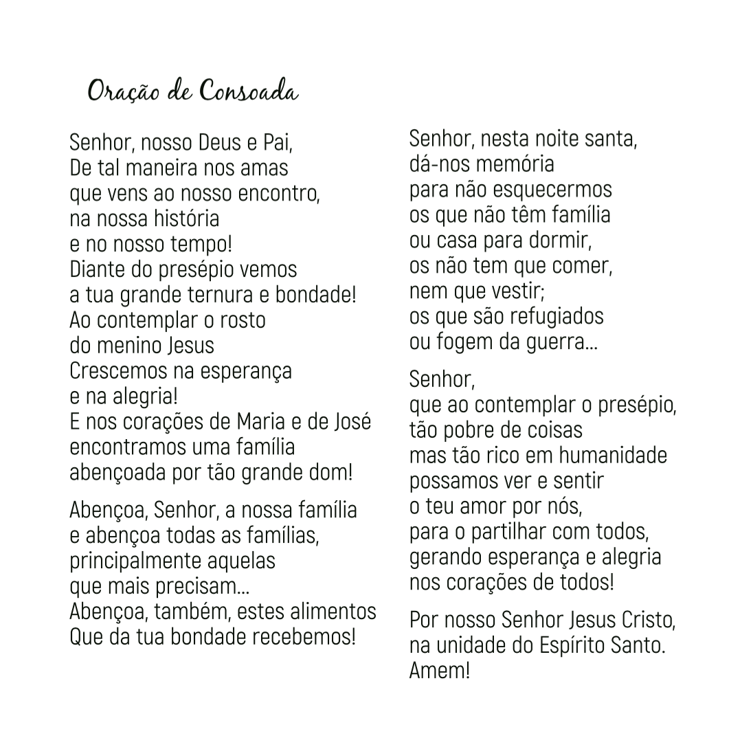 Oração de Consoada 2018