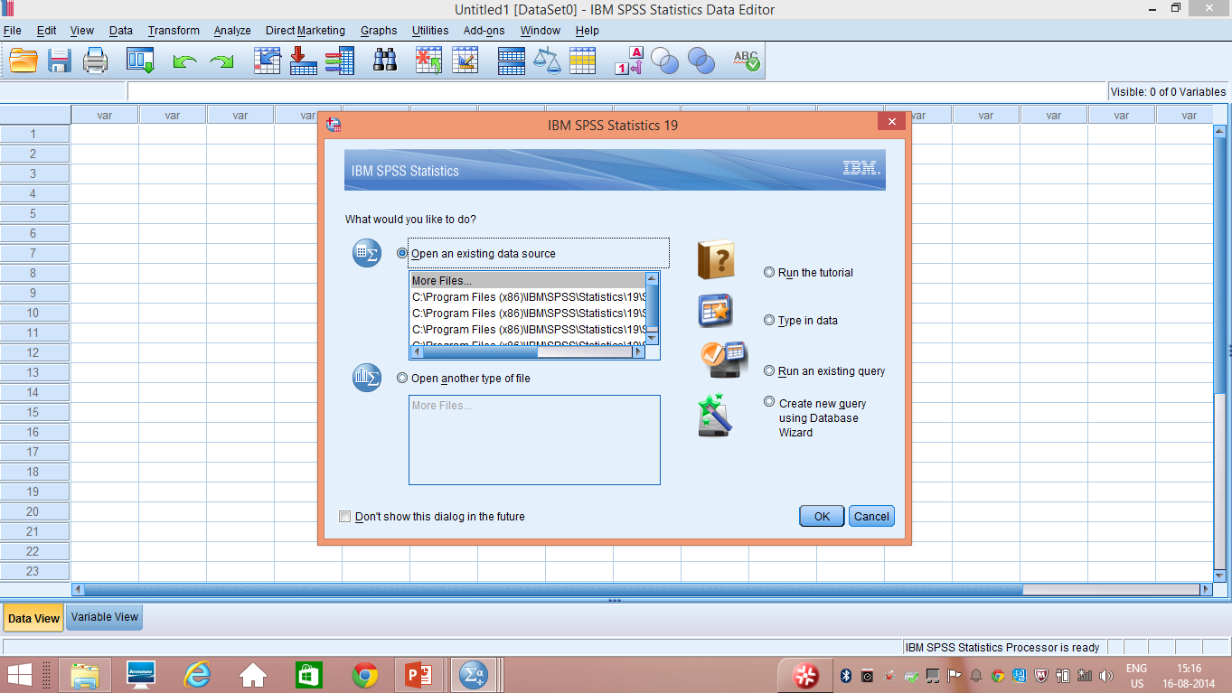 The Awakener: Introduction to SPSS Part 1