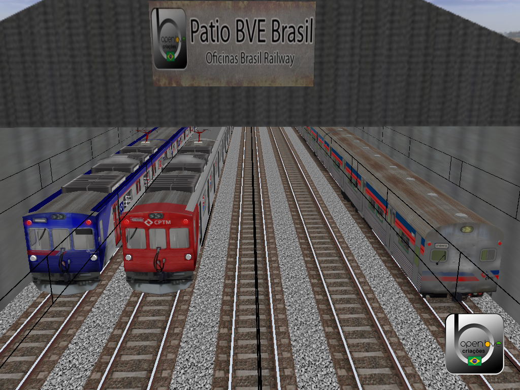 OpenBVE Criações Brasil: Patio BVE BRASIL oficinas Brasil Railway