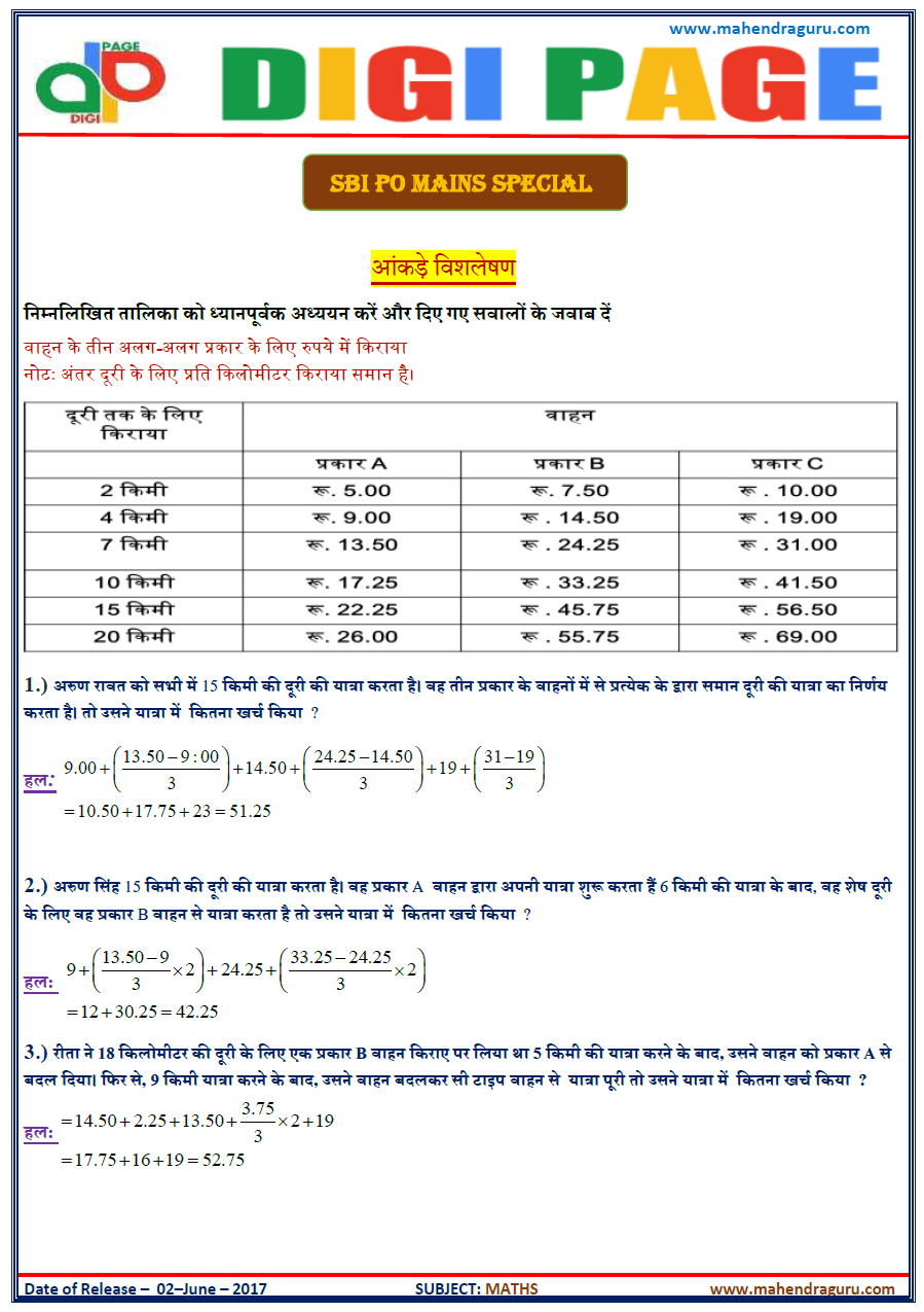 DP | DATA INTERPRETATION | 2 - JUNE - 17
