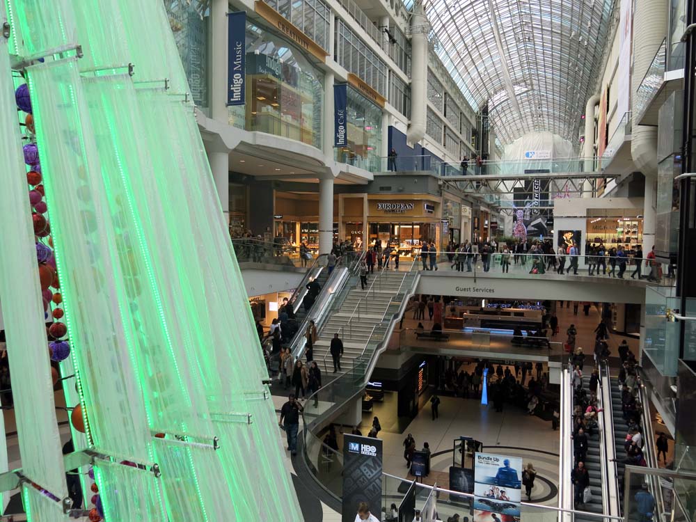 Toronto Grand Prix Tourist - A Toronto Blog: Eaton Centre on Black ...