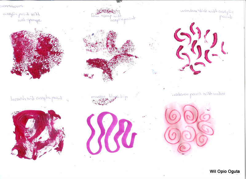 Wil's creative approach: Mark making, exercise 3