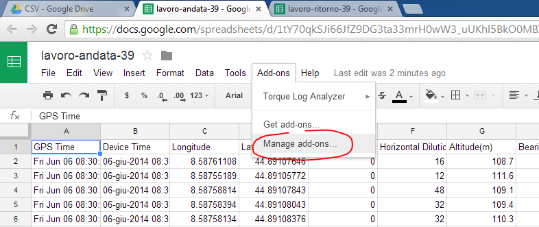 Torque Log Analyzer: Activating Torque Log Analyzer as a Google Sheets ...