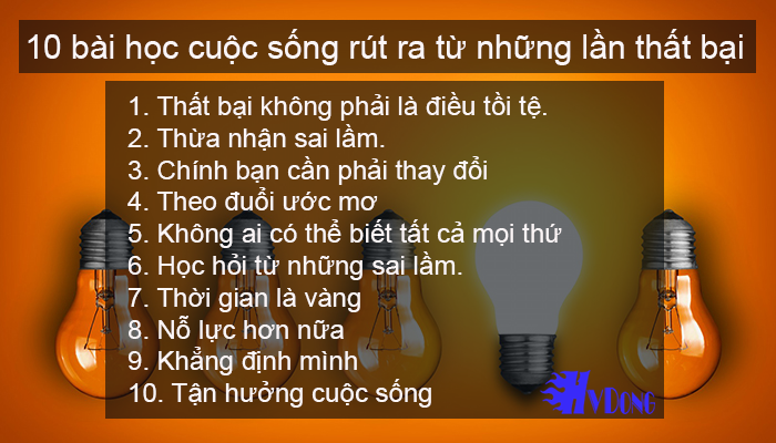 10 Bài Học Cuộc Sống Rút Ra Từ Những Lần Thất Bại
