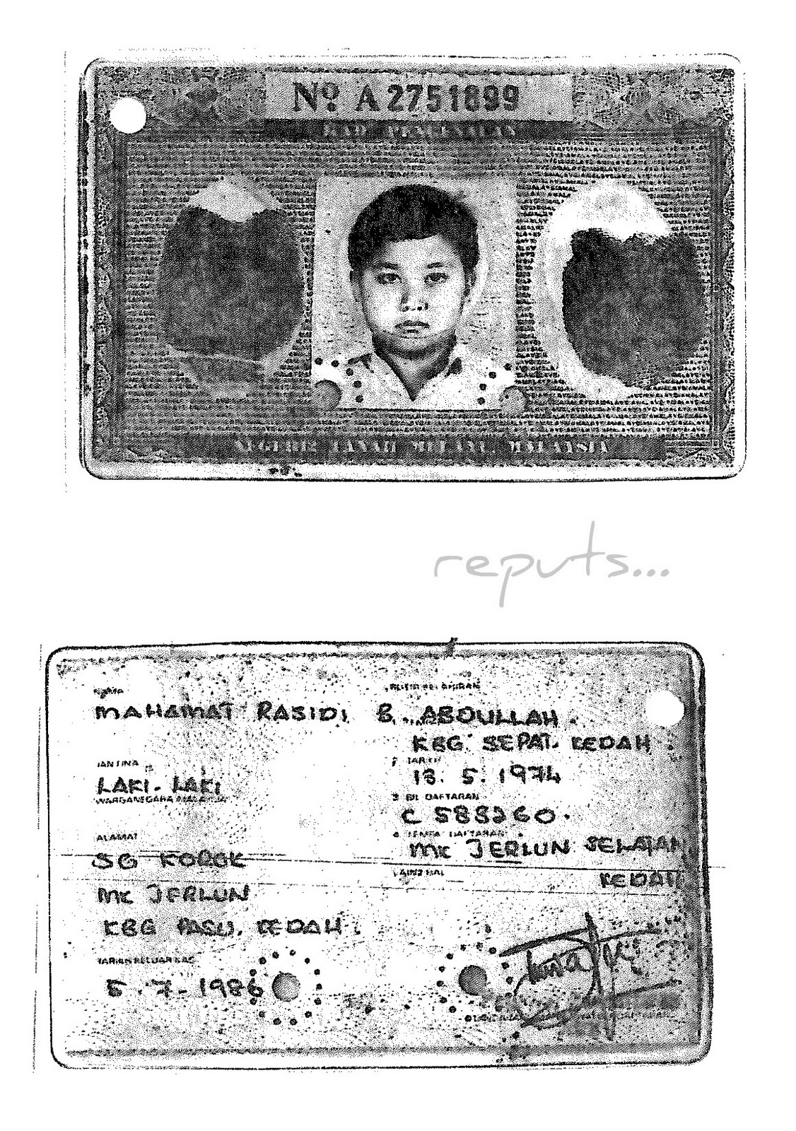 Hati Berkata Tangan Bersuara: IC Lama