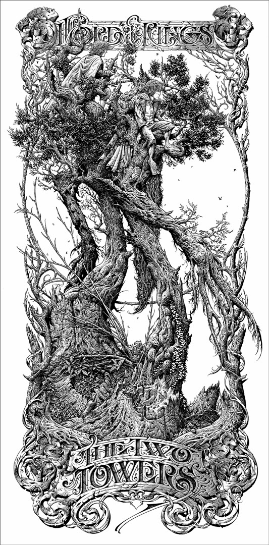 INSIDE THE ROCK POSTER FRAME BLOG: Aaron Horkey Lord of the Rings Two ...