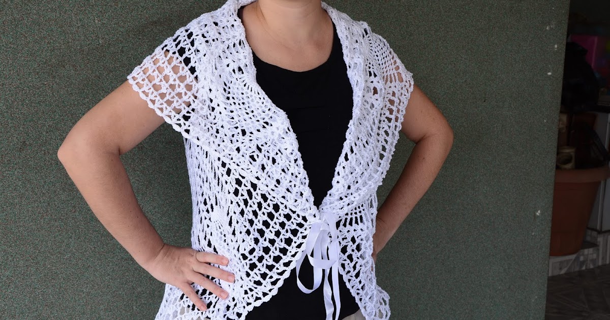 Sandra Roque Artesanatos: Colete em croche feminino