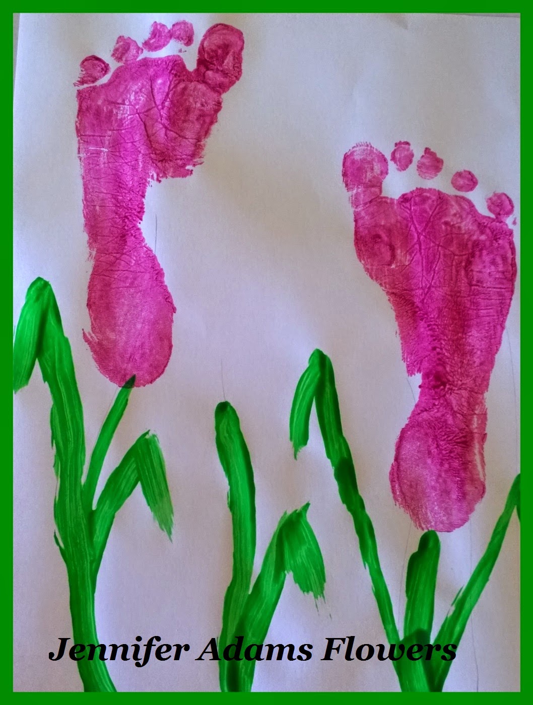 Jennifer Adams Flowers : Spring Footprint Art (2015)