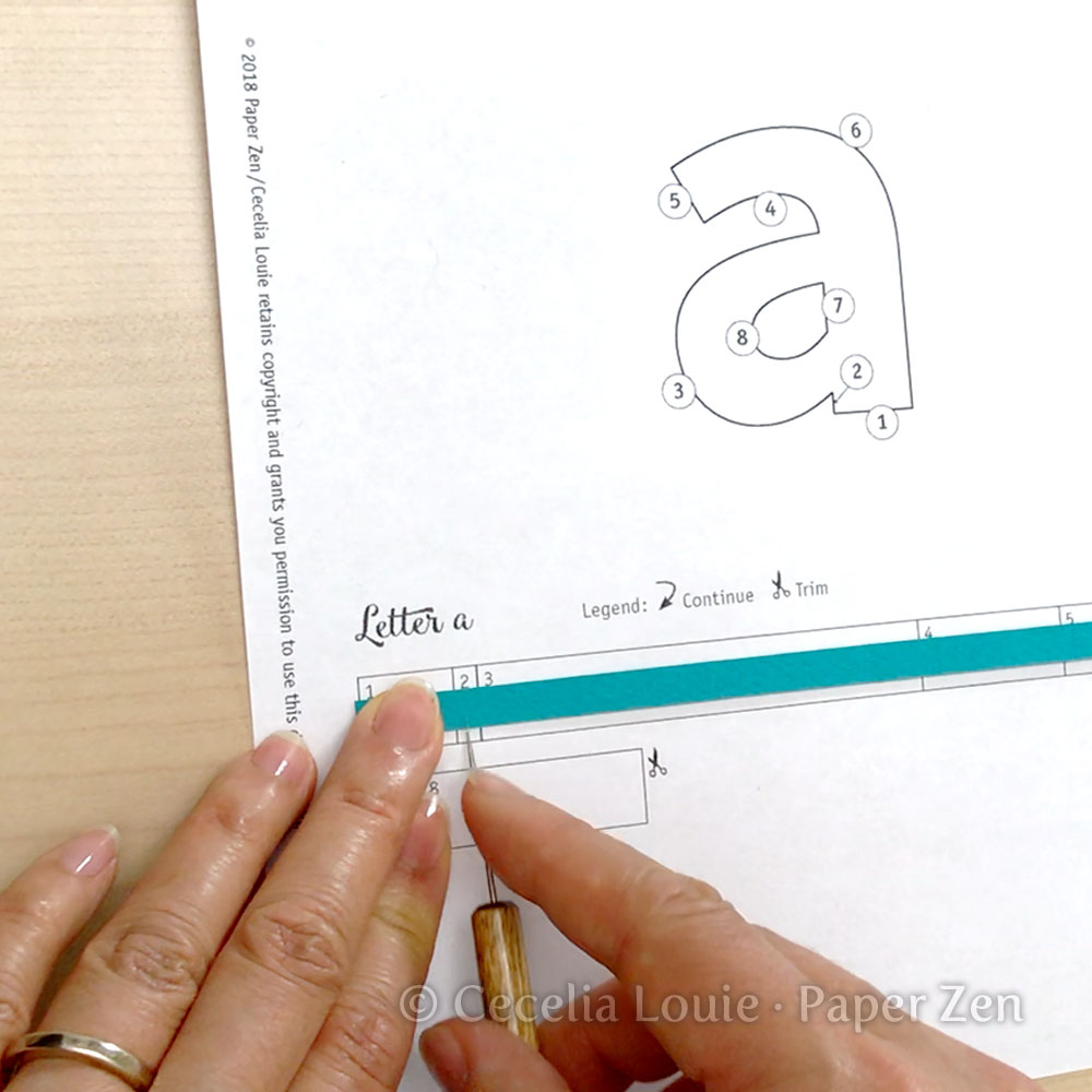Welcome to Paper Zen ~ Cecelia Louie: Quilling Lowercase Letters E-book ...