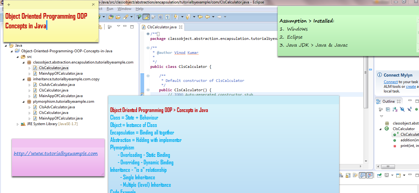 Tutorial By Example Object Oriented Programming Oop Concepts In Java