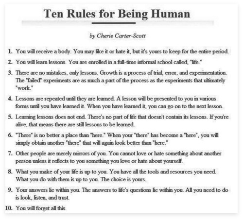 BeSpoke: 10 Rules For Being Human