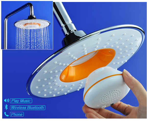 Amazing! Bathroom Music Phone Shower With Bluetooth Speaker. Phone ...