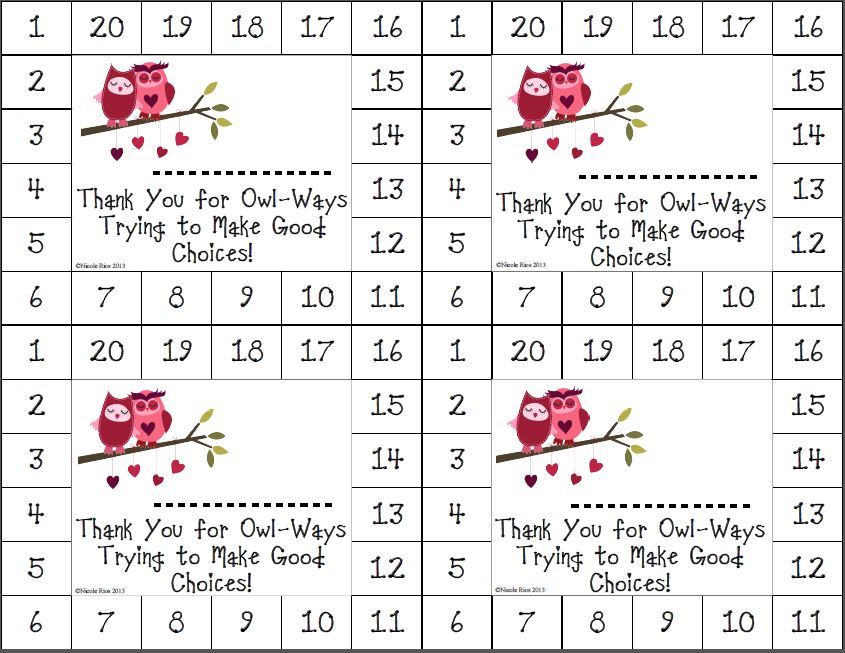 Classroom Freebies Too: A Sweet Freebie - Differentiated Behavior Cards ...