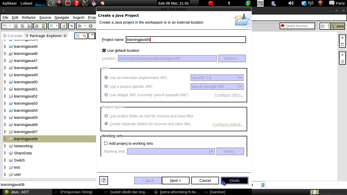Indahnya berbagi ^_^: Contoh Program Java Pengurutan String