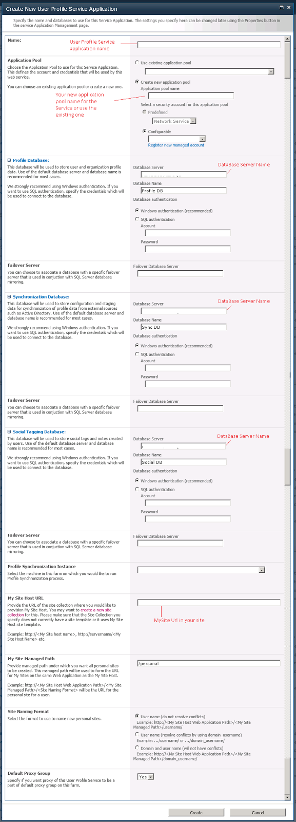 SharePoint Blog: Create User Profile Service application in SharePoint 2010