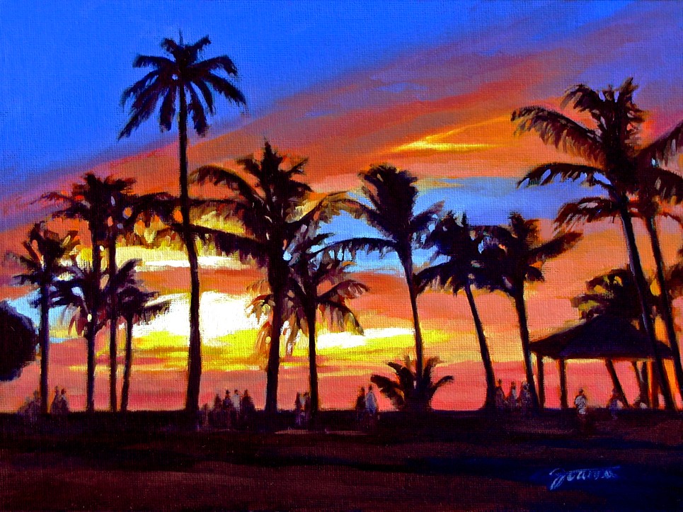 A Painting, A Moment: "Paradise View"--Painting of Sunset at Paradise ...