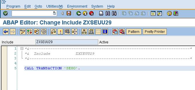 SAP ABAP 4 Tutorial: Menu Exit