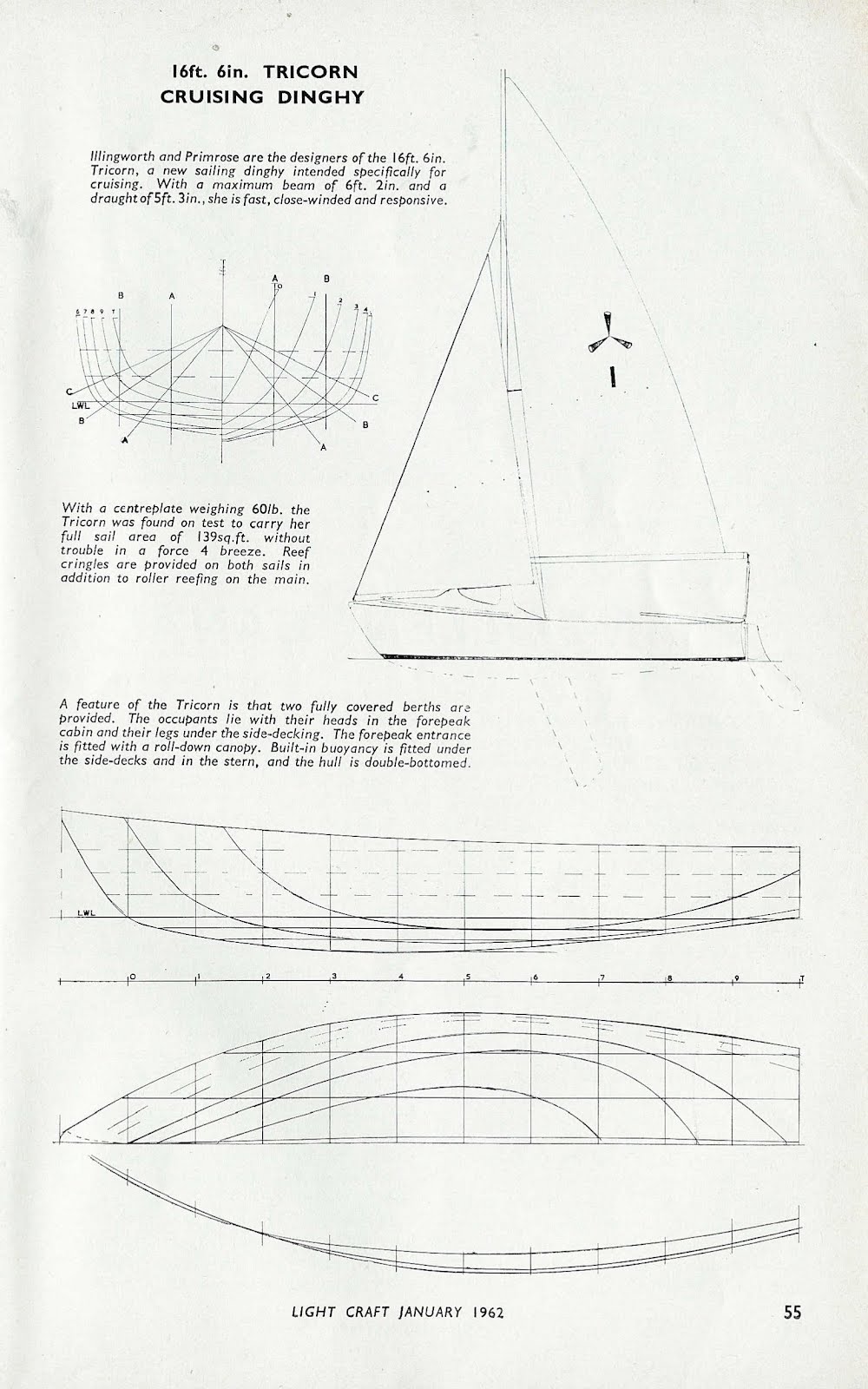 Tricorn Cruising Dinghy - my twin sister | Boat Design Net