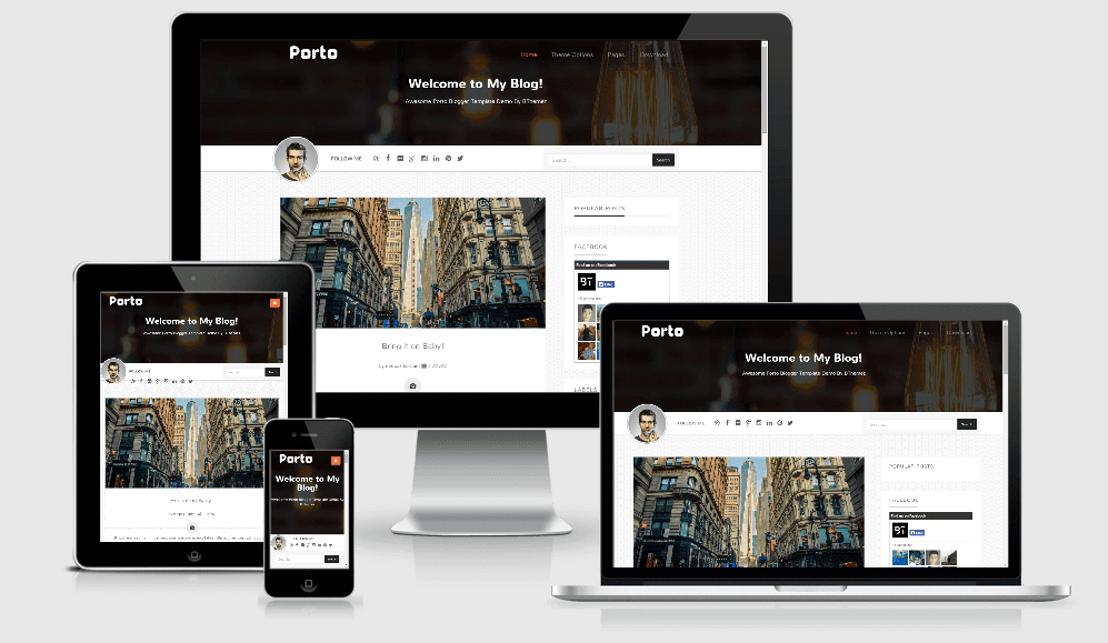 Porto Responsive Blogger Template | main example