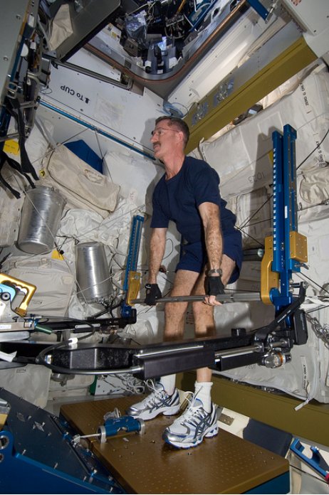 Suburban spaceman: NASA ISS Commander Burbank Exercises with aRED