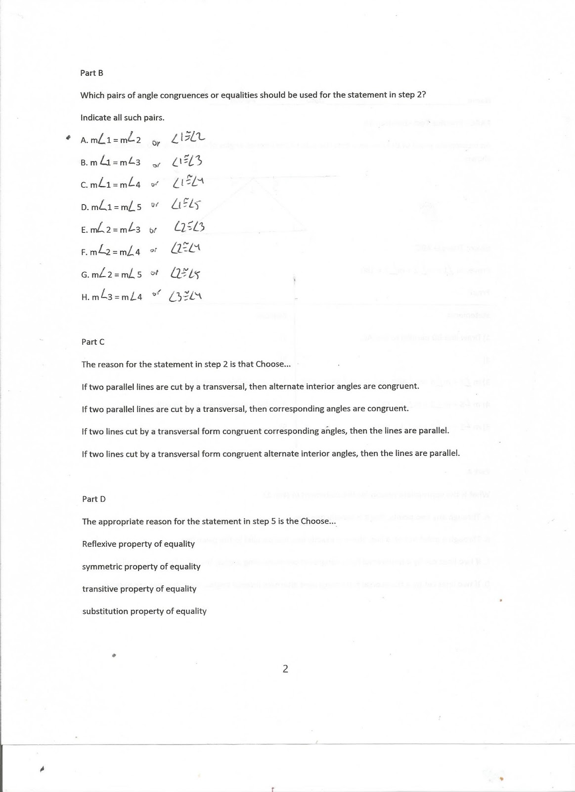 Geometry, Common Core Style: PARCC Practice Test Question 34 (Day 177)
