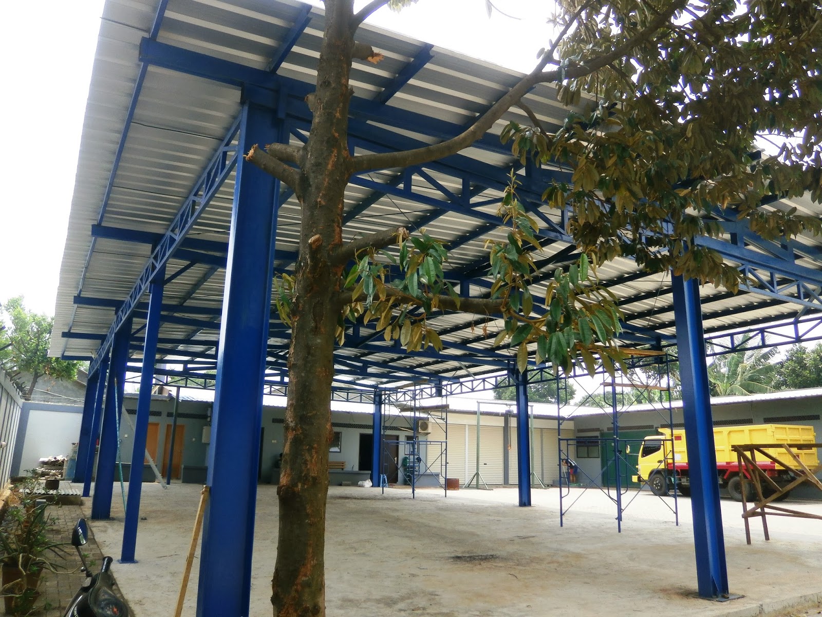 Bangunan gudang pabrik- Konstruksi Baja Berat WF, UNP, H Bram, CNP ...