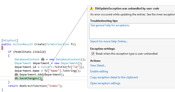 Cannot insert the value NULL into column in ASP.NET MVC Entity Framework Cannot insert the value NULL into column in ASP.NET MVC Entity Framework