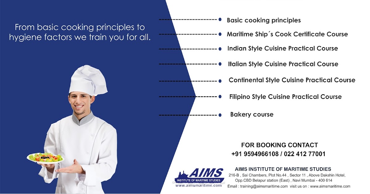 AIMS INSTITUTE OF MARITIME STUDIES: Ship Cook Training -Culinary Art On ...