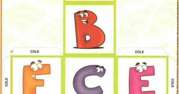 Dado de letras ~ Atividades para Colorir