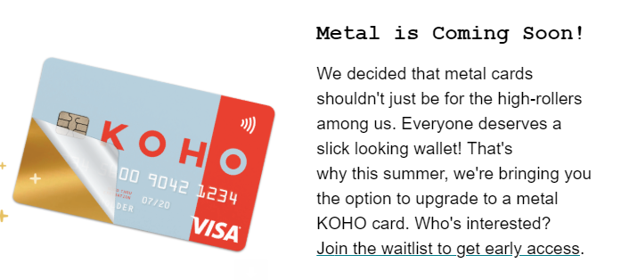 KOHO Prepaid MasterCard 简介
