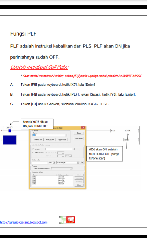 Fungsi PLS dan PLF pada PLC Mitsubishi ~ Belajar PLC/Private PLC ...
