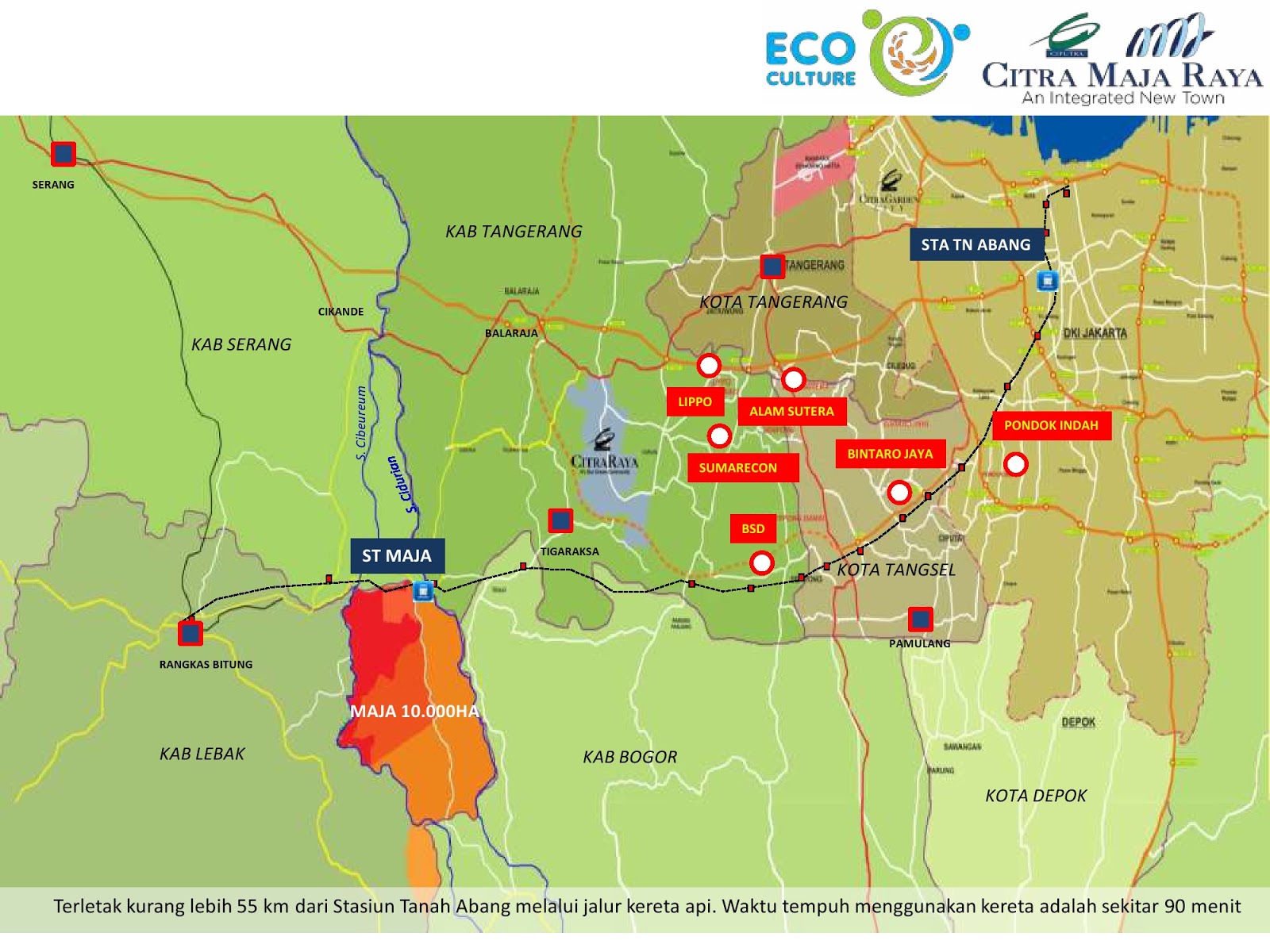 CITRA MAJA RAYA CIPUTRA: LOKASI dan MASTERPLAN