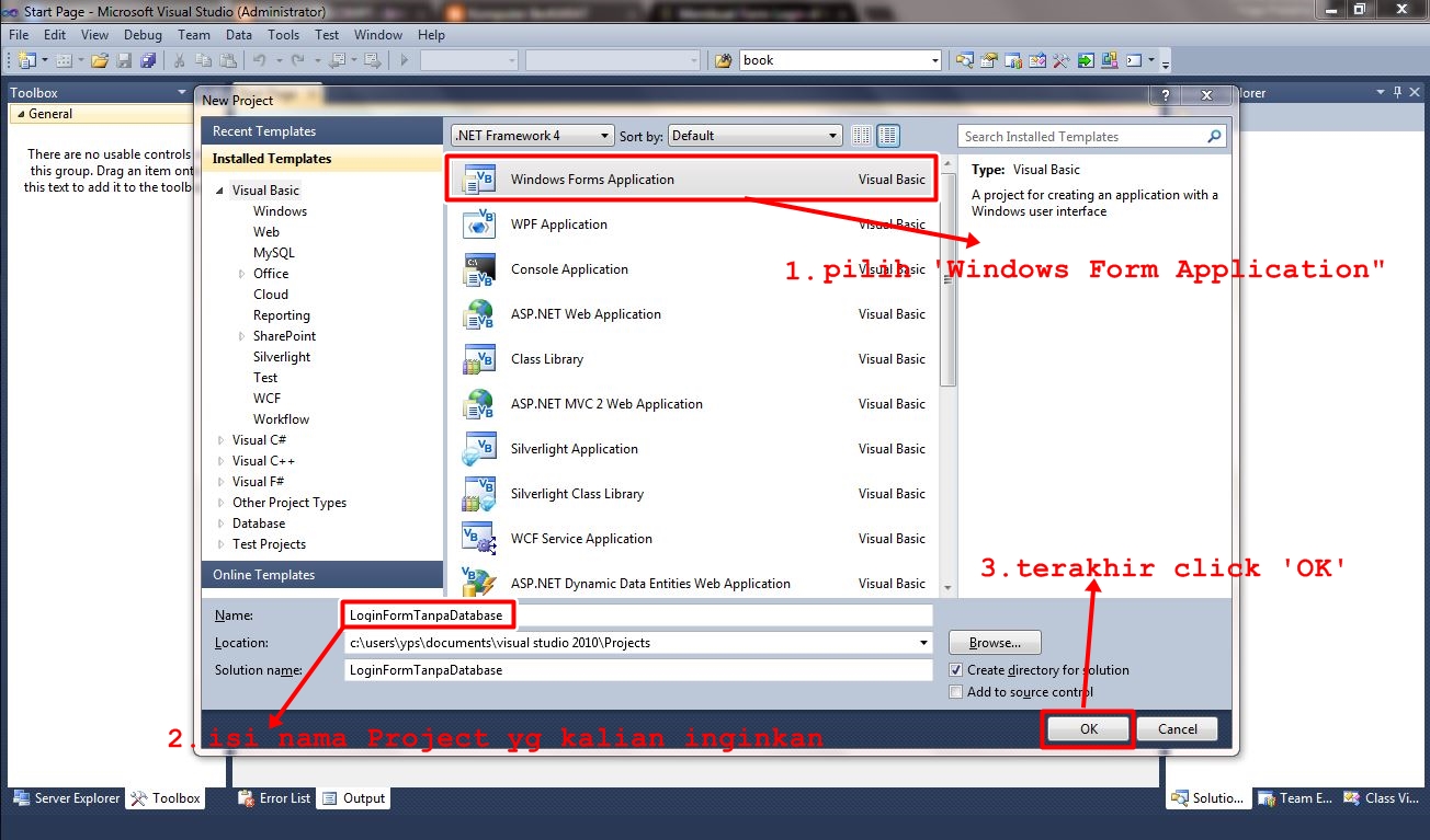 Yps Crypt Tutorial Membuat Form Login Tanpa Database Di Vbnet