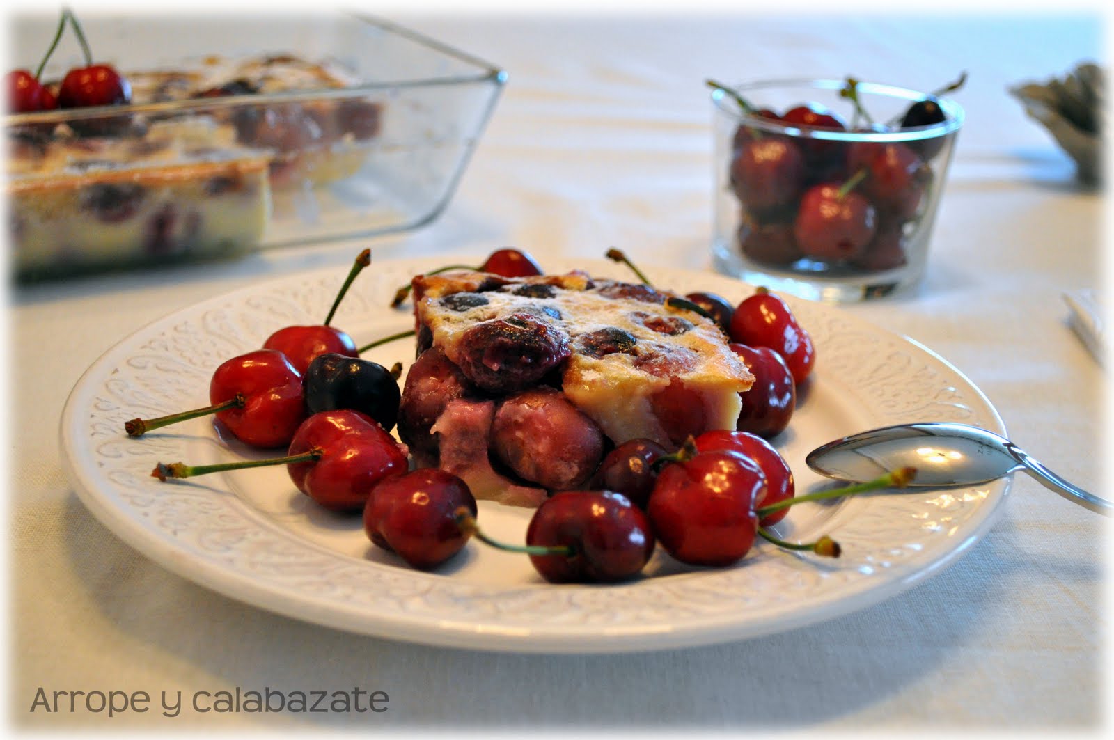 Arrope y calabazate: Clafoutis de cerezas