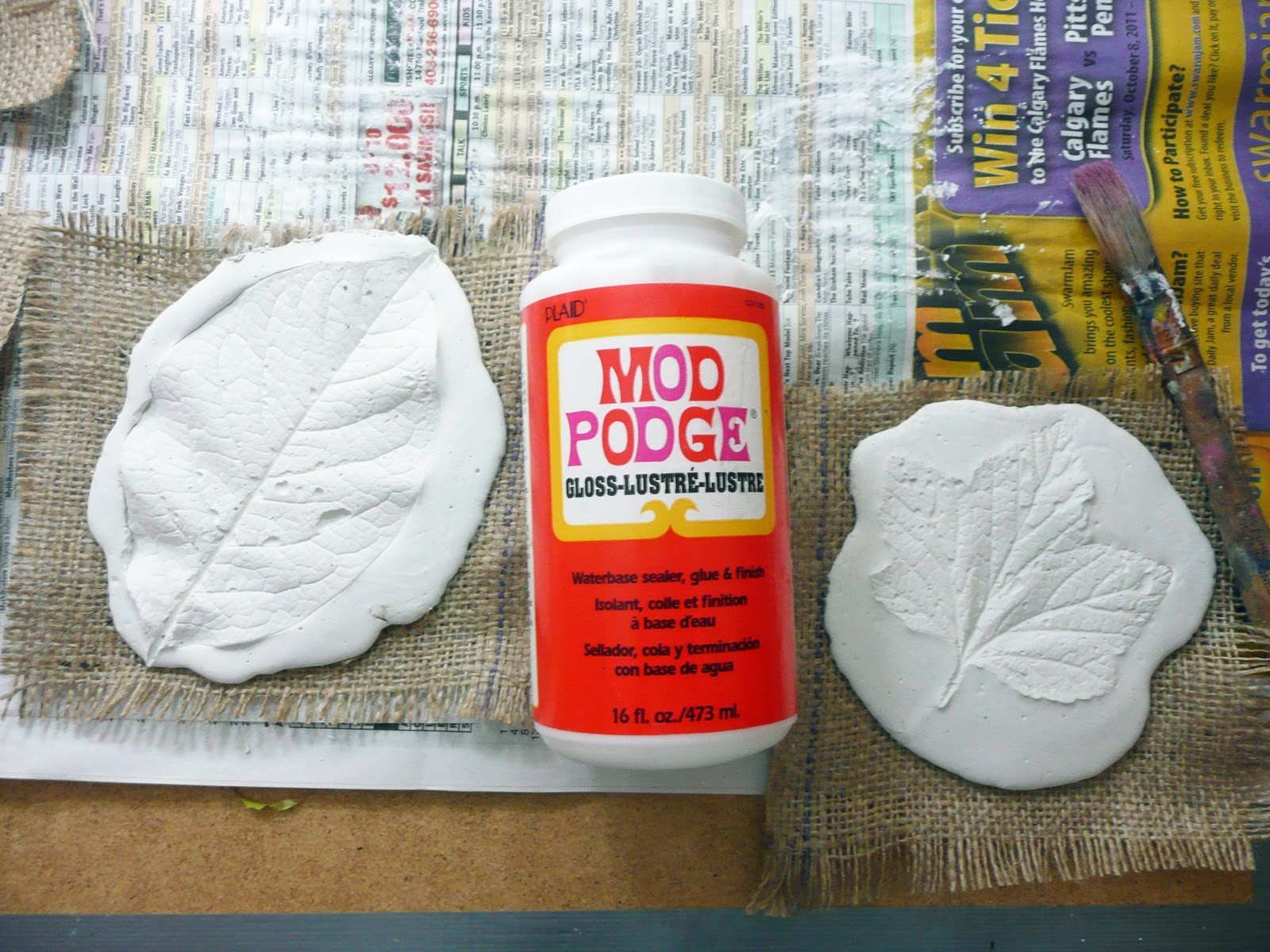 that artist woman: Plaster Leaf Prints