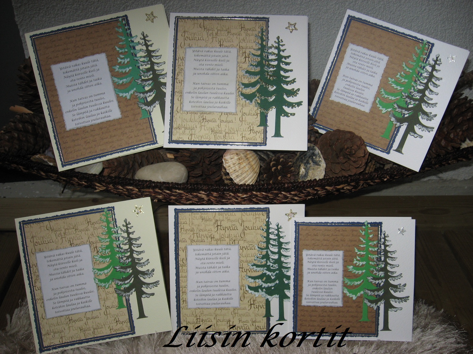Liisin kortit ja värkkäilyt: 2017 JOULUKORTIT