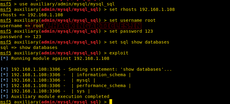 Penetration Testing on MYSQL (Port 3306) - Hacking Articles