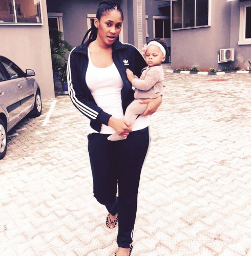 Flavour shares photo of his baby mama Sandra and their daughter