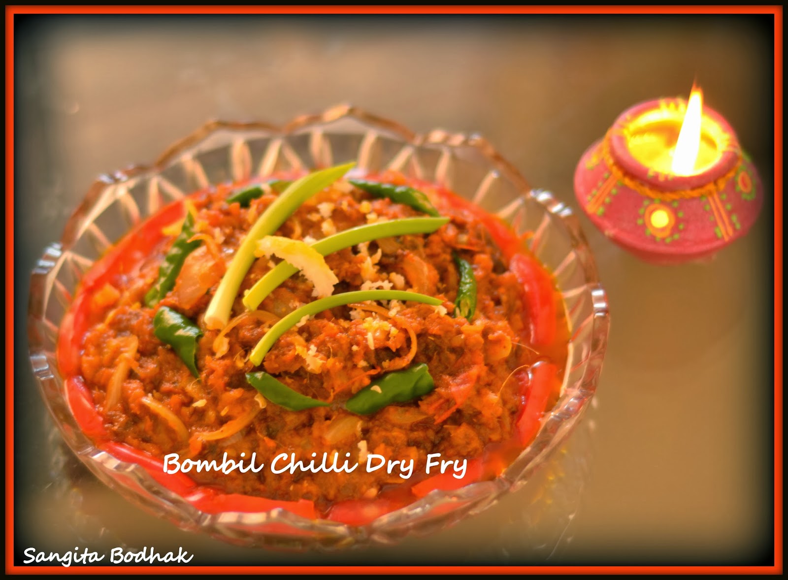 Chef Sangita's Food Mine: Marathi style Bombil (Bombay duck) Chilli Dry Fry