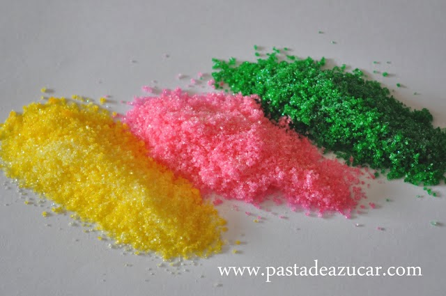Caramelos y Chocolates: Cómo hacer azúcar de colores