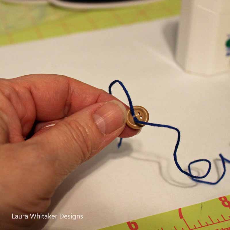 ScrapMuch?: Threading Embroidery Floss through Tiny Button Holes | Tutorial