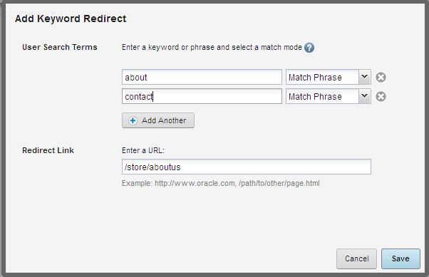 EdgyDebug: Endeca | Workbench configure keyword redirects