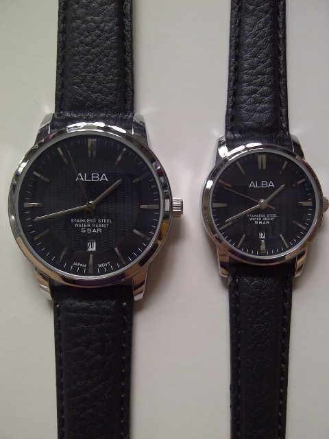 ALBA - Couple Black Bulat | PUSAT JAM JAKARTA